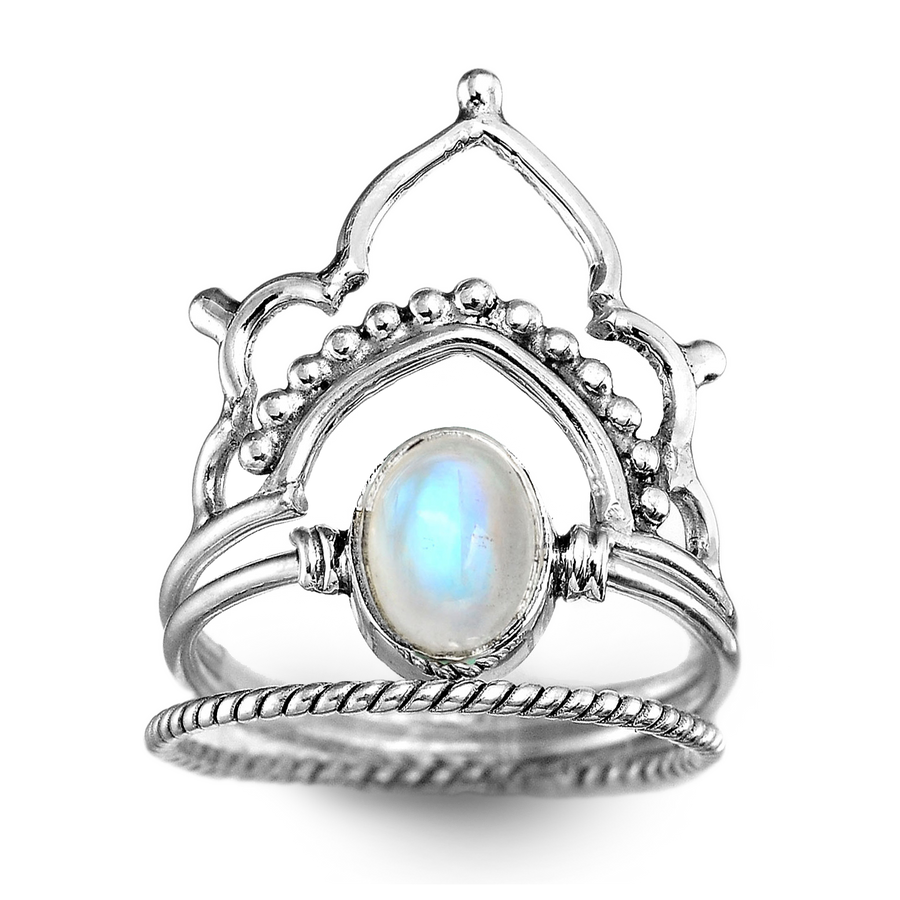 Celestial Moonstone Ring – Boho Magic Jewelry
