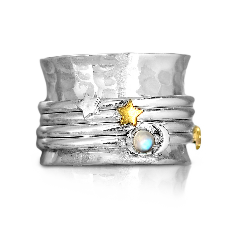 Celestial Moonstone Ring – Boho Magic Jewelry